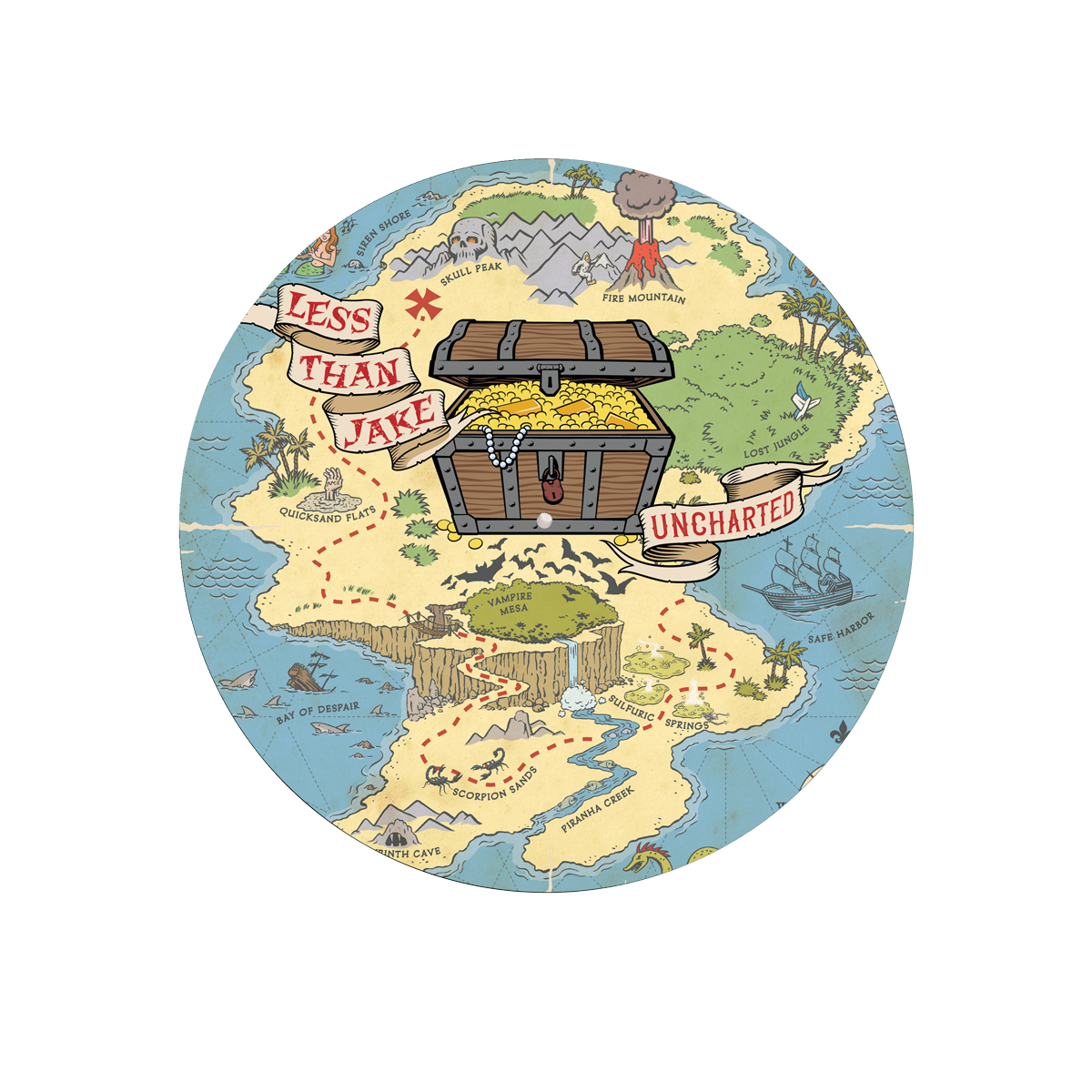 Less Than Jake - Uncharted 12" Vinyl Record Slip Mat – Less Than Jake Merch