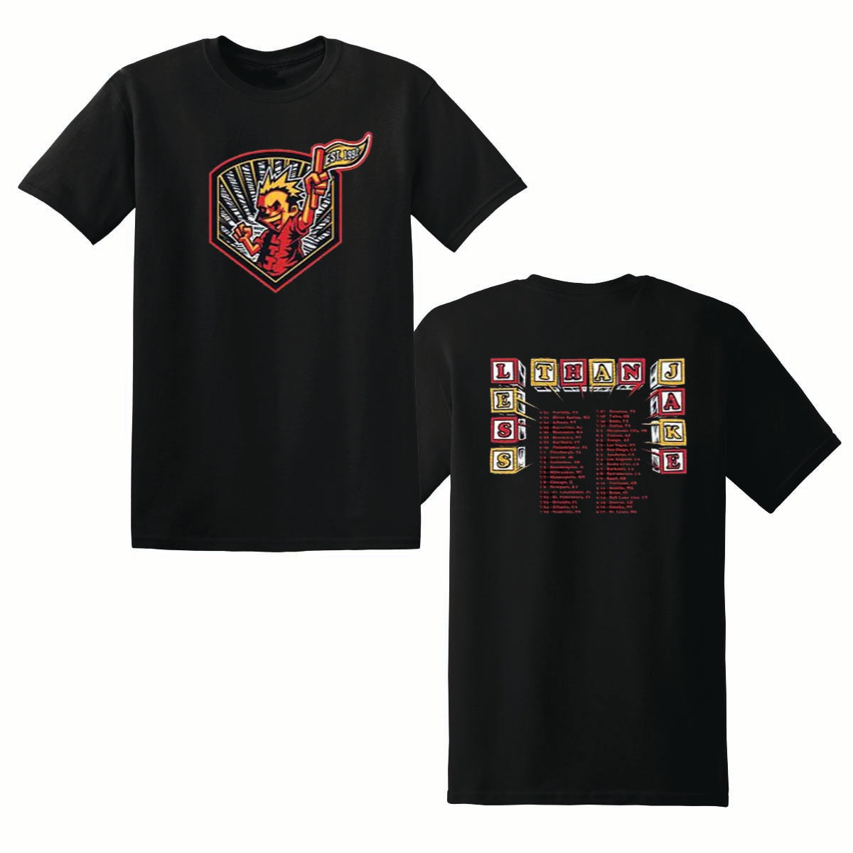 Less Than Jake - Black Tour Badge Unisex Tee – Less Than Jake Merch